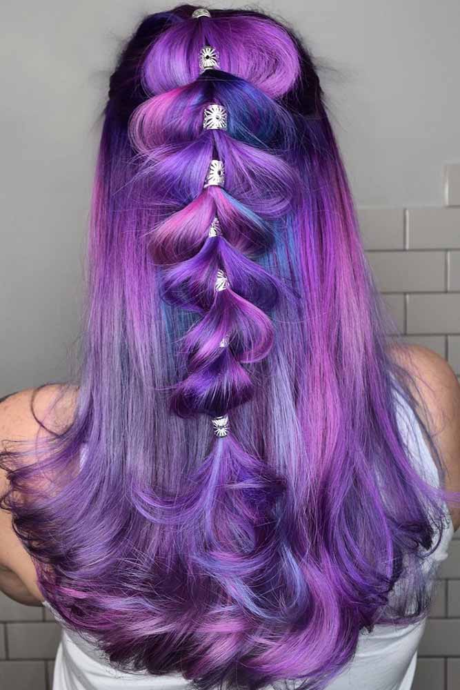 16 Inspirational Ideas For Your Purple Braids | LoveHairStyles.com