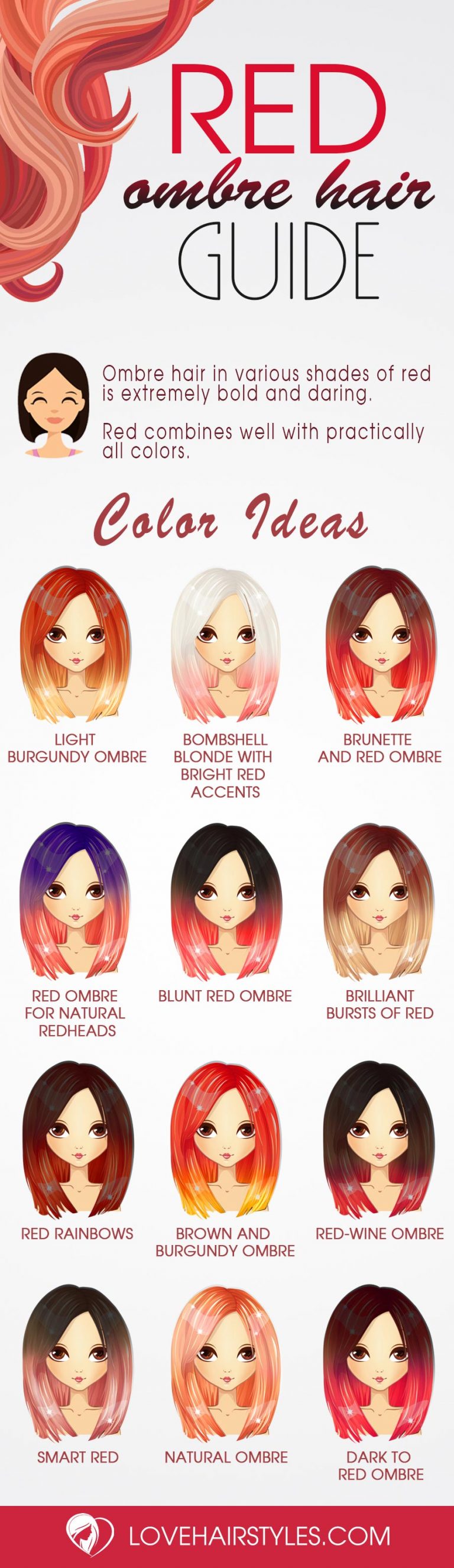 Beautiful Red Ombre Hair