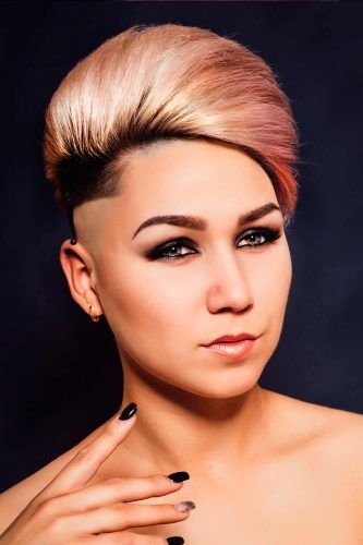 Cute and Rebellious Half Shaved Head Hairstyles