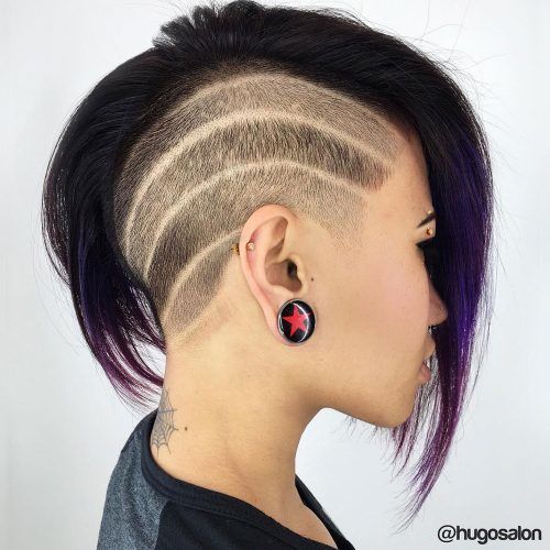 Cute and Rebellious Half Shaved Head Hairstyles