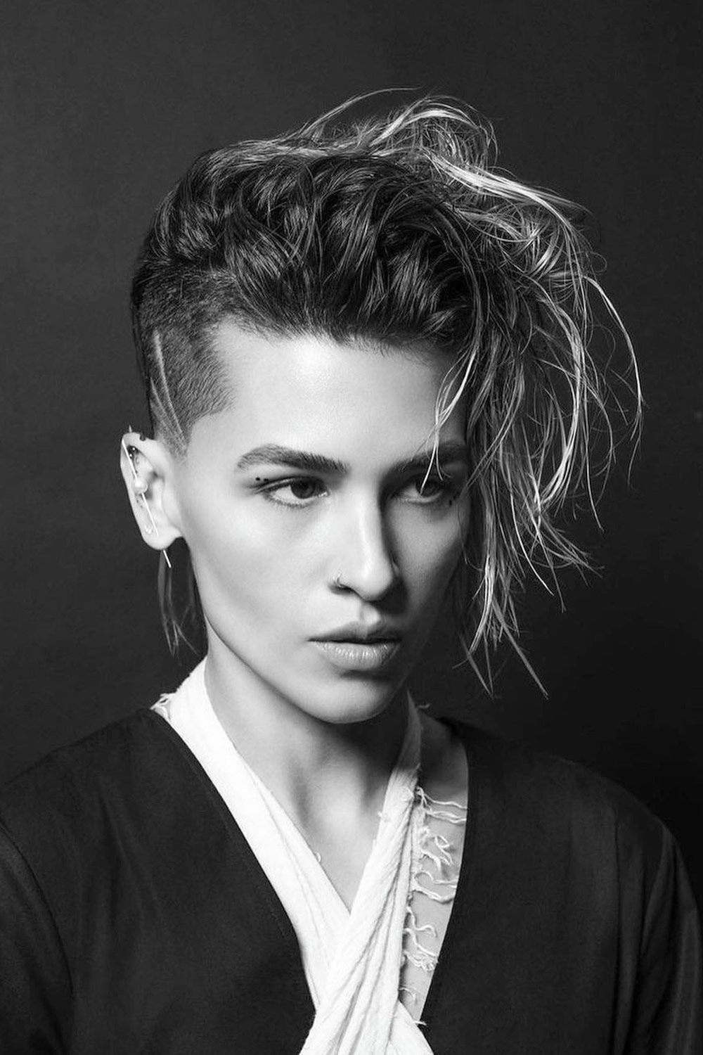 Cute and Rebellious Half Shaved Head Hairstyles