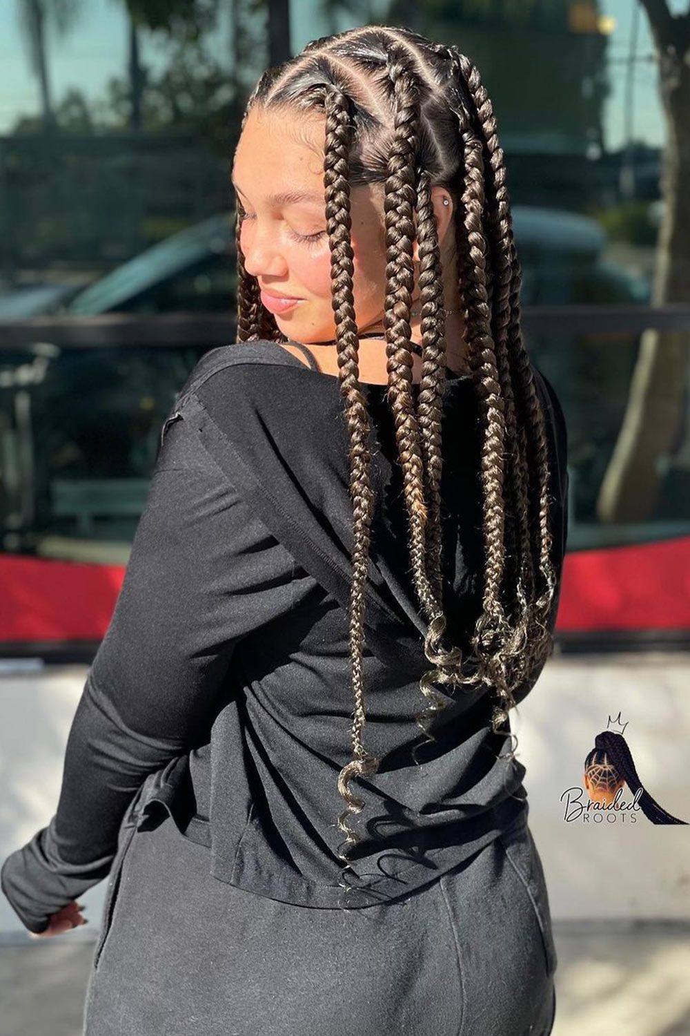 Coi Leray Short Knotless Braids With Curly Ends Coi C
