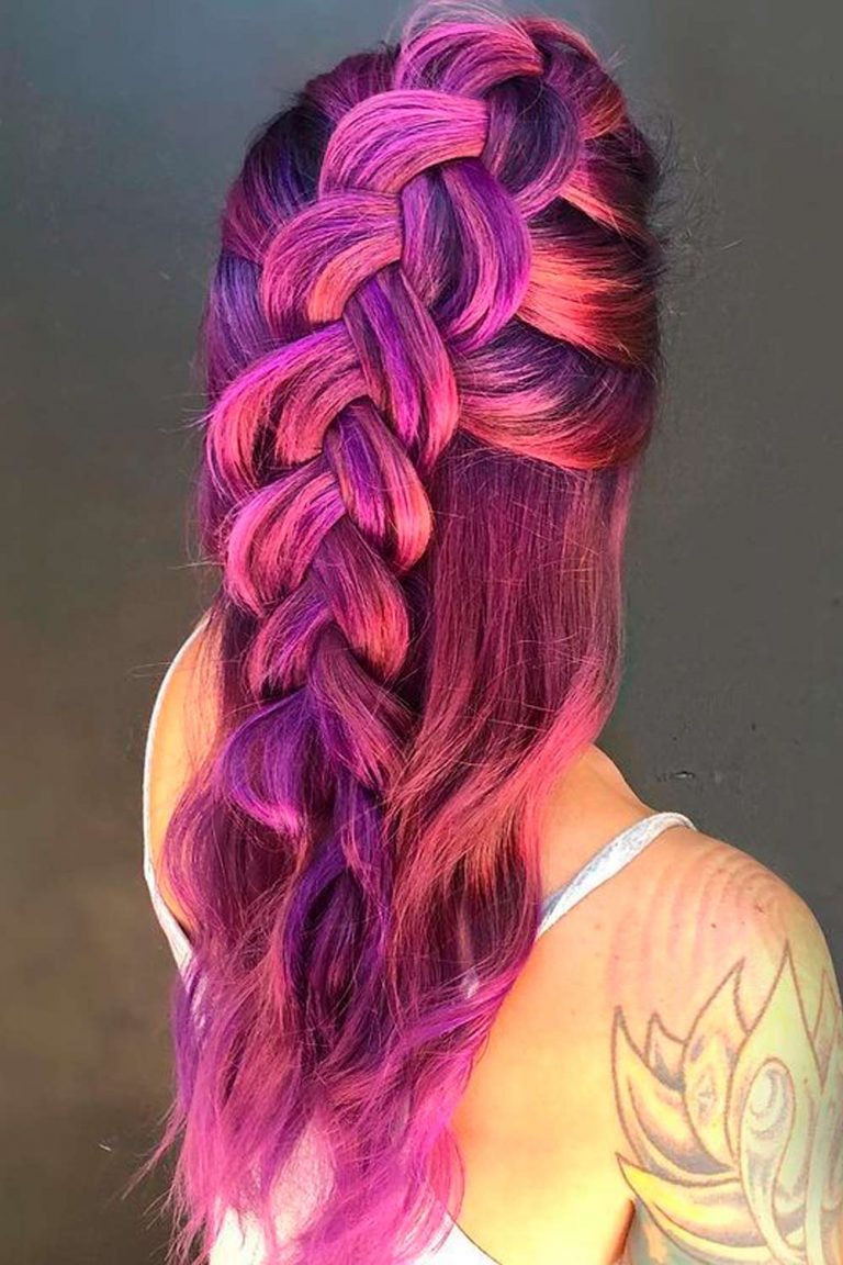 25 Inspirational Ideas For Your Purple Braids