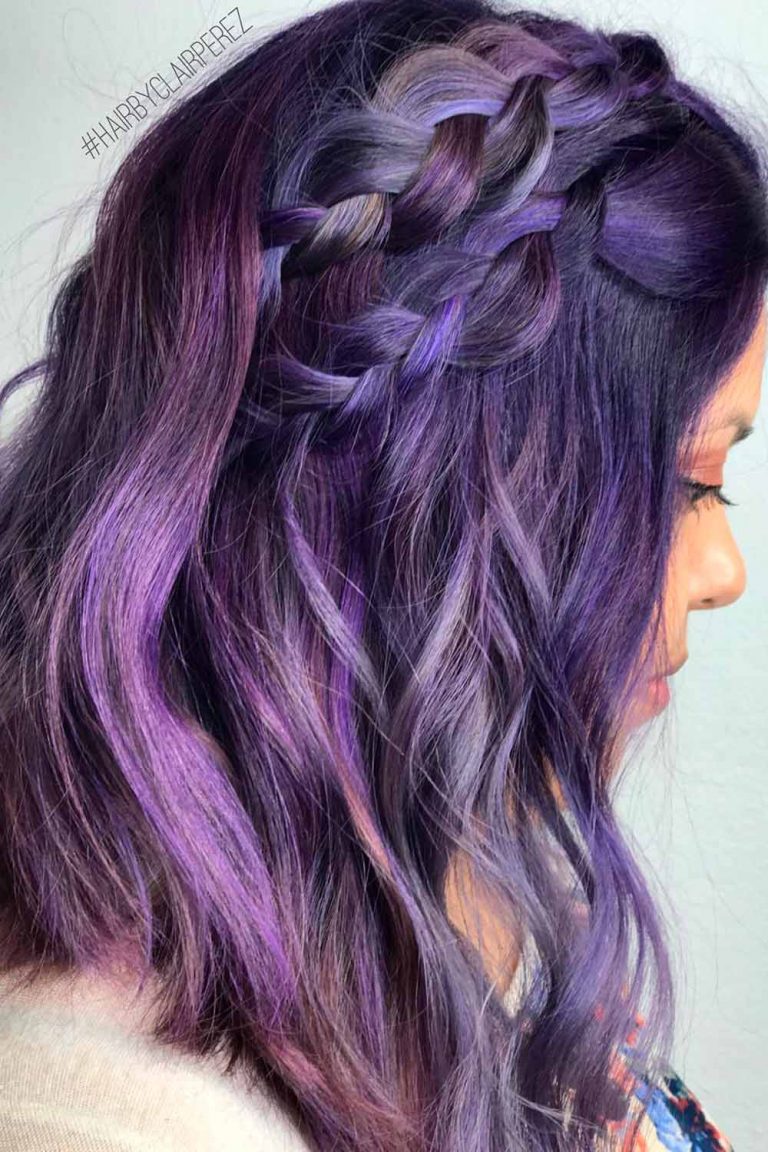 25 Inspirational Ideas For Your Purple Braids
