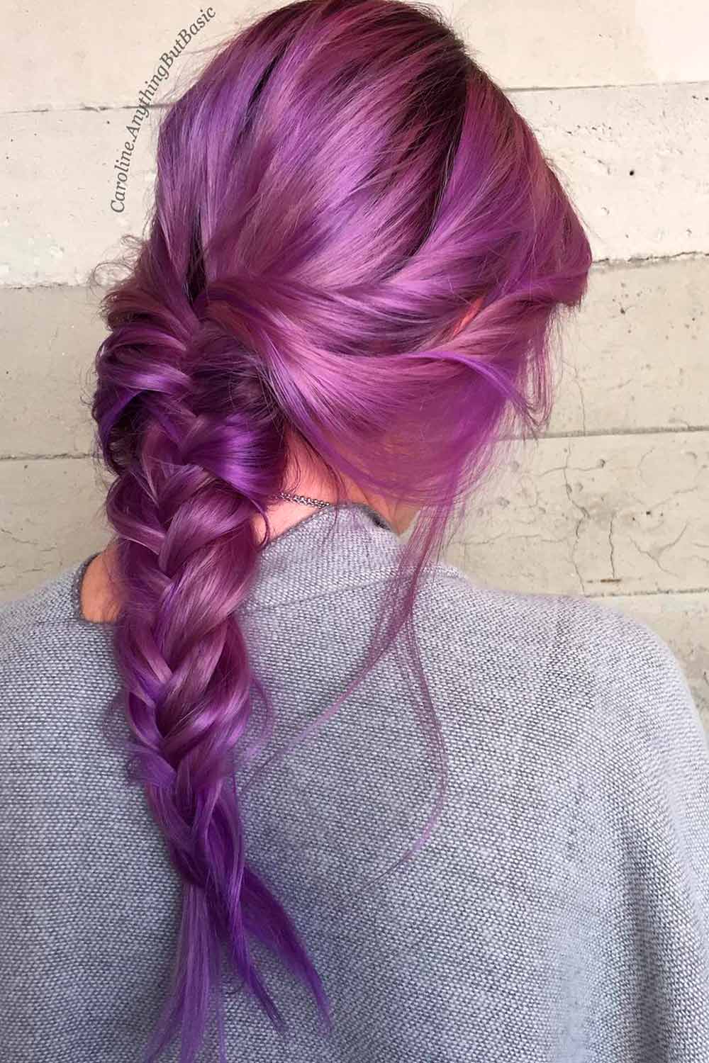 25 Inspirational Ideas For Your Purple Braids