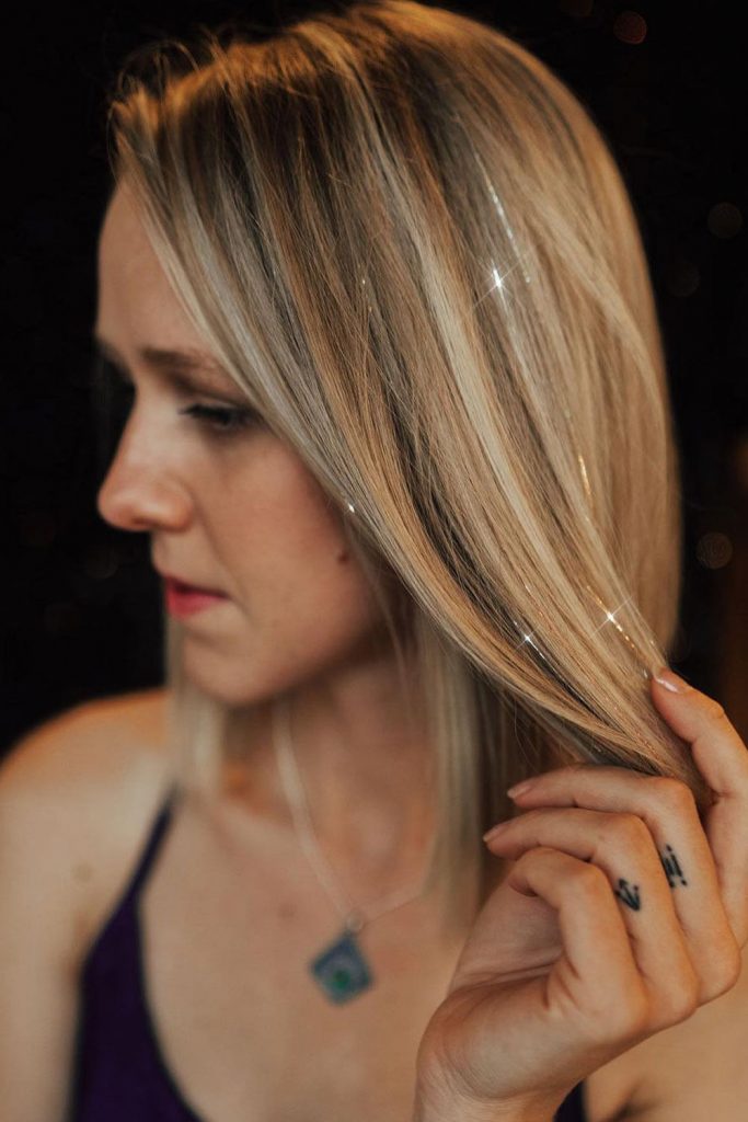 Magical Sparkle Of Trendy Hair Tinsel Style