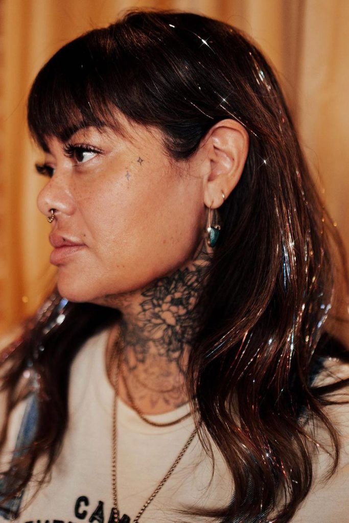 Magical Sparkle Of Trendy Hair Tinsel Style