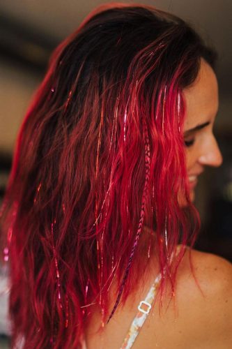 Magical Sparkle Of Trendy Hair Tinsel Style
