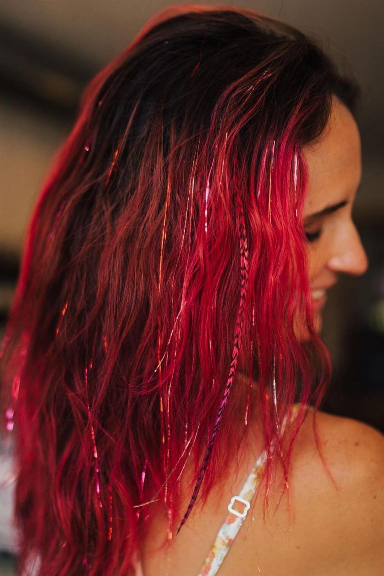 Magical Sparkle Of Trendy Hair Tinsel Style