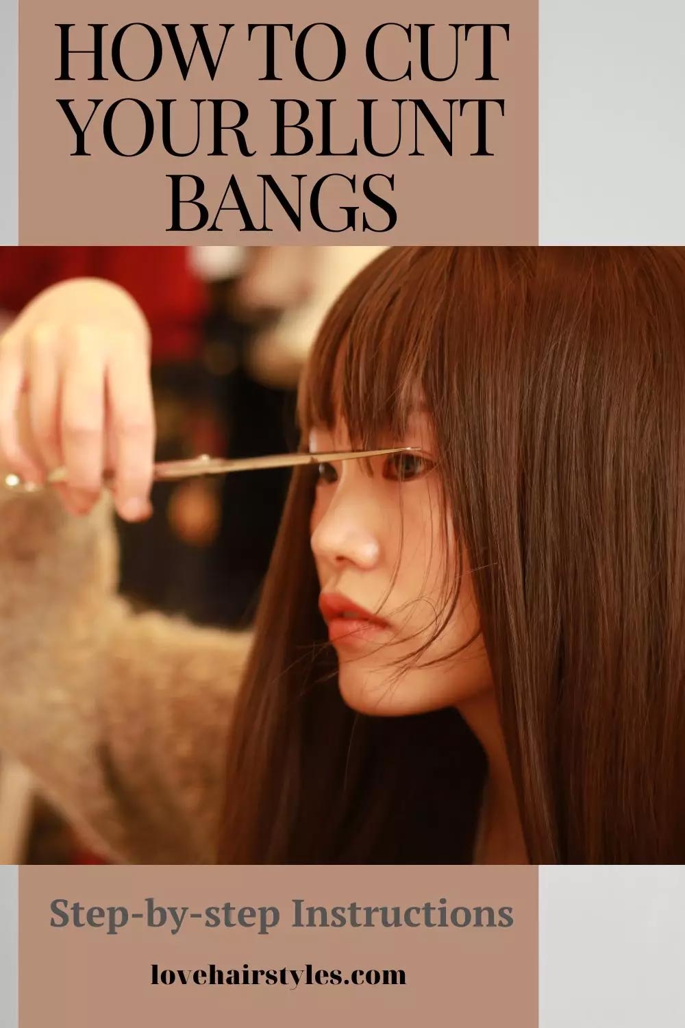 Blunt Bangs To Make Your Face Look Smoother